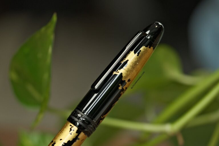 Montblanc Meisterstuck Solitaire Calligraphy Gold Leaf Rollerball Pen ...