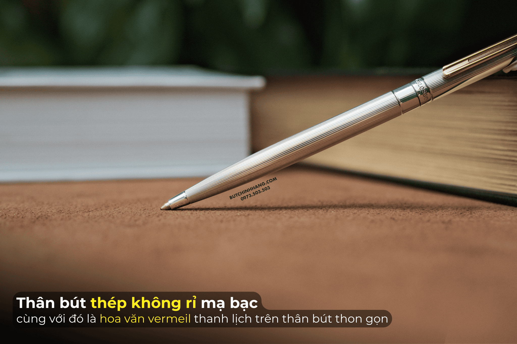 Mạ bạc và vàng trên mẫu bút Montblanc Noblesse Silver Plate Gold Clip ...